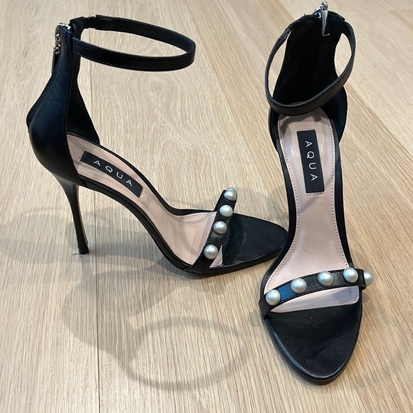 Aqua | Shoes | Aqua High Heal Shoes With Pearls Size 8 | Poshmark